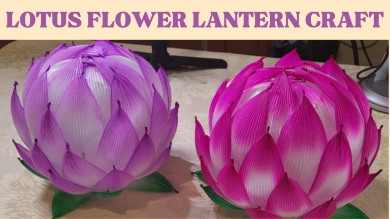 Lotus Flower Lantern Craft - Mahomet Public Library